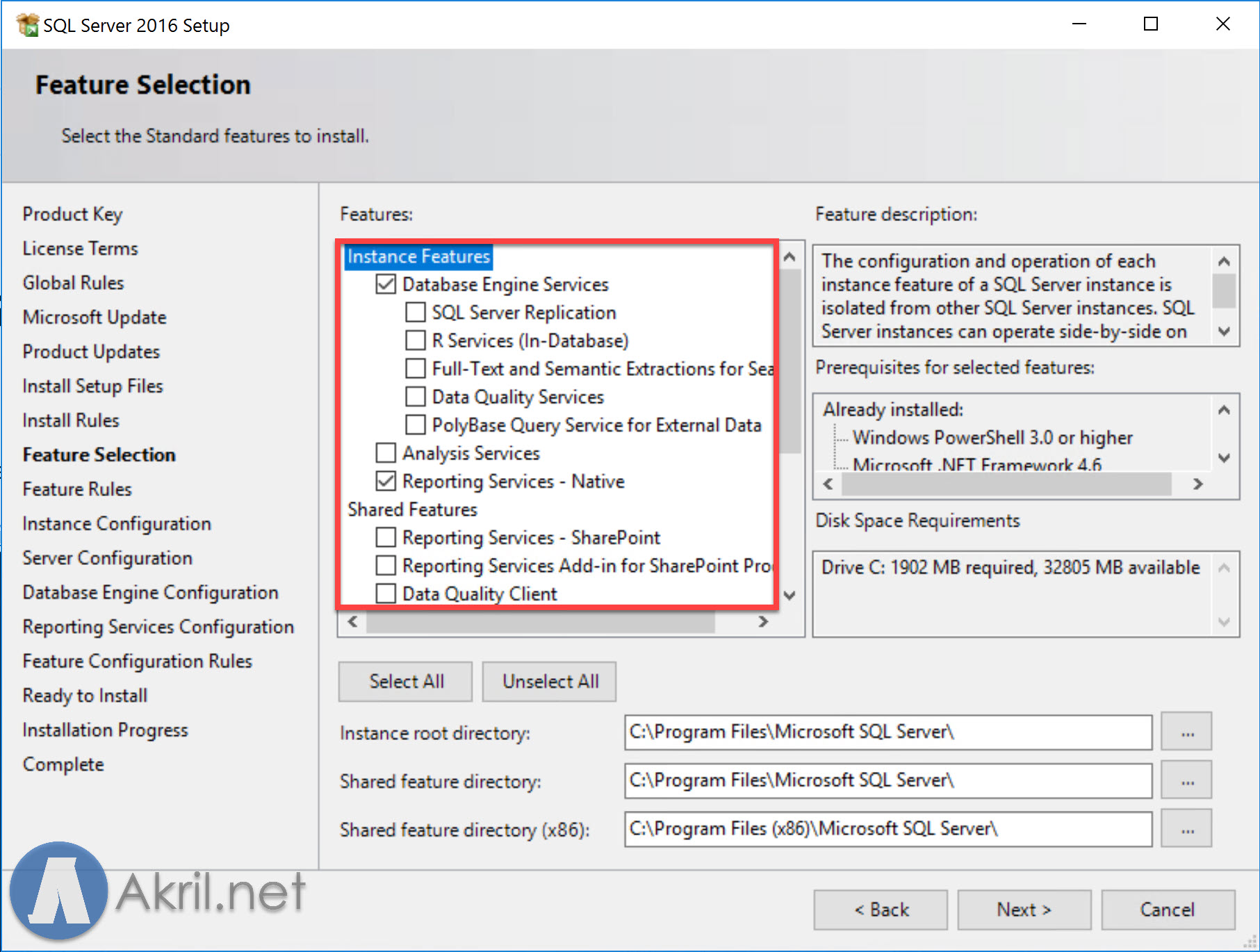 Installation de Management Studio pour SQL Server 2016 ou 2017 - AKRIL.NET