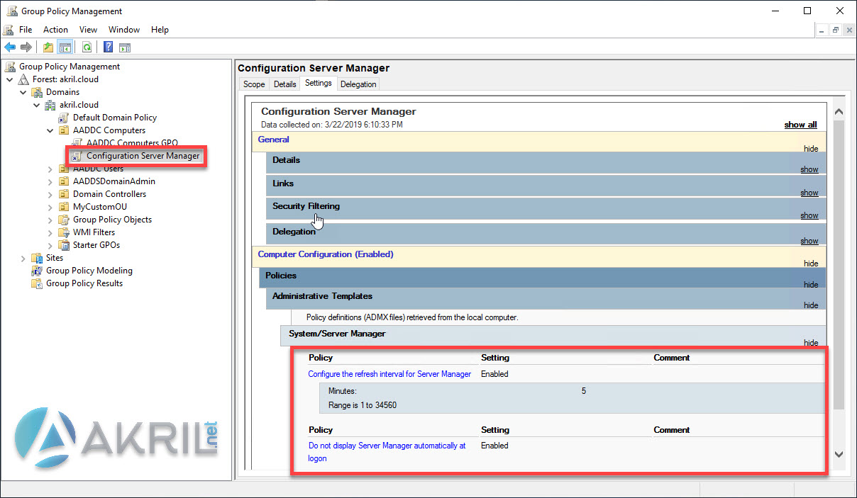 GPO dans Azure Active Directory Domain Services - Akril.net